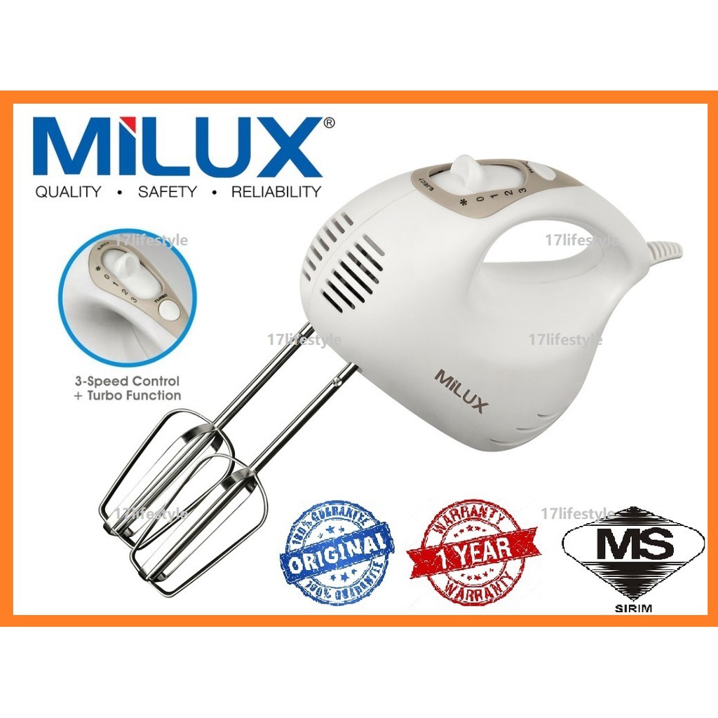 MILUX Turbo Hand Mixer MHM250 (pengadun tangan) | Shopee Malaysia