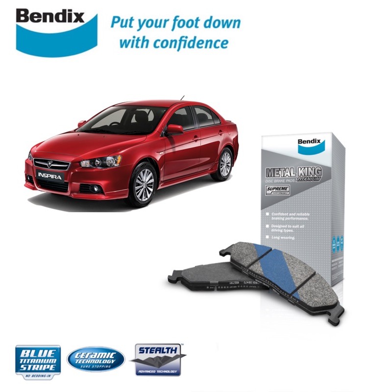 Original Bendix DB1441MKT Front Brake Pad - Proton Inspira/ Mitsubishi ...