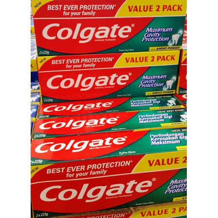 Colgate Toothpaste Fresh Cool Mint (2 x 225g) | Shopee Malaysia