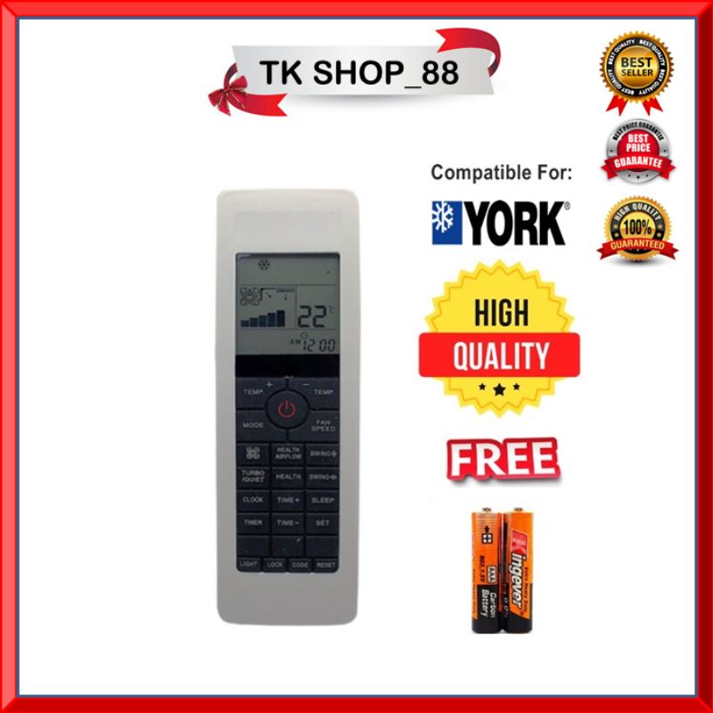 🔥HIGH QUALITY🔥New Model YORK Aircond Remote Control - YK-006 | Shopee ...
