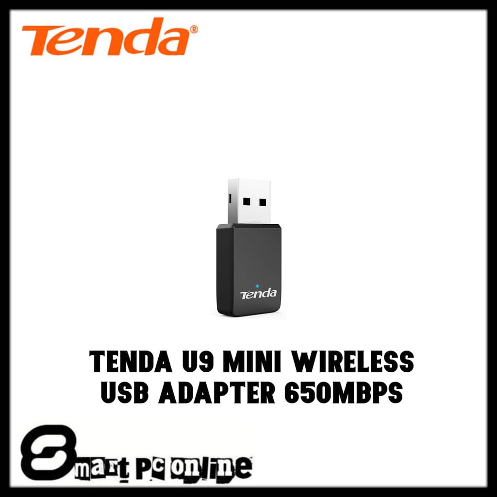 Tenda U9 Dual Band 5GHz + 2.4GHz AC650 Mini USB Wireless Wifi Adapter ...