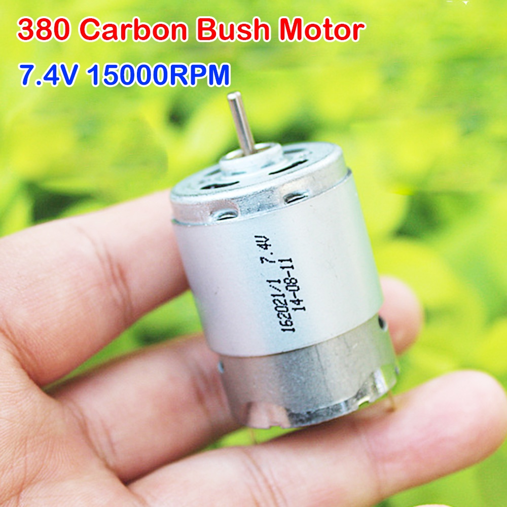 380 Carbon Brush Motor 3.7-7.4V 15,000RPM High Speed with Cooling Fan ...