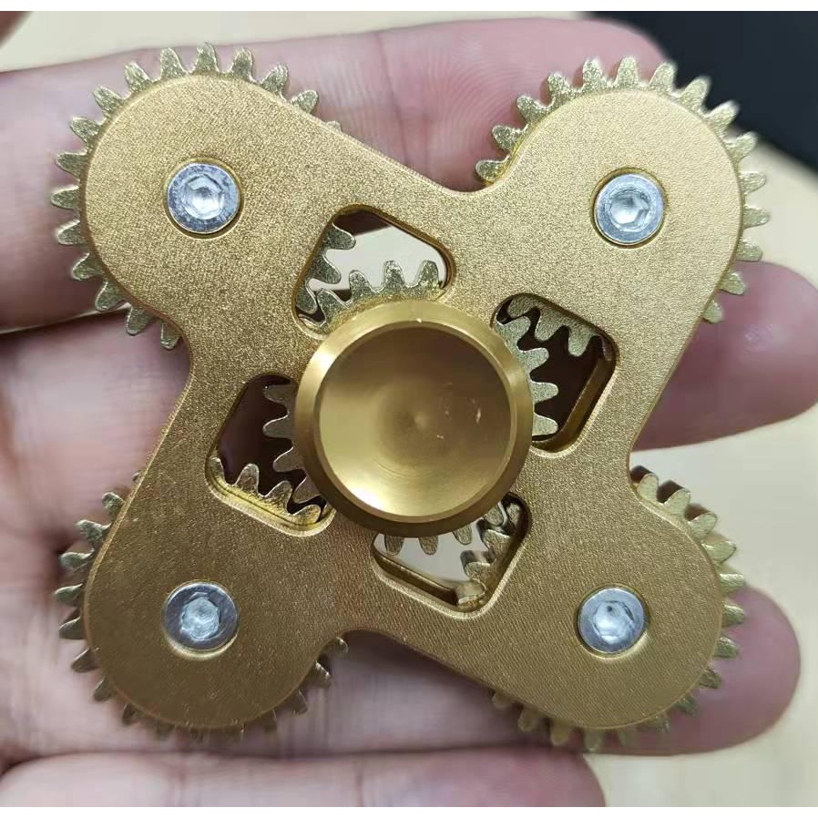 Fidget Spinner 5 Gear Linkage Devil Level Metal EDC For Autism ADHD ...