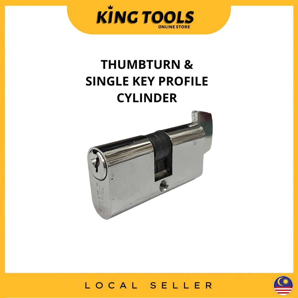 ALINE Profile Cylinder Indoor Door Lock Kunci Pintu Kedai Aluminium Thumbturn / Double Key ...