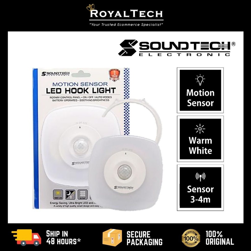 SOUNDTEOH Motion Sensor LED Hook Light ML-223 (Battery Operated ...