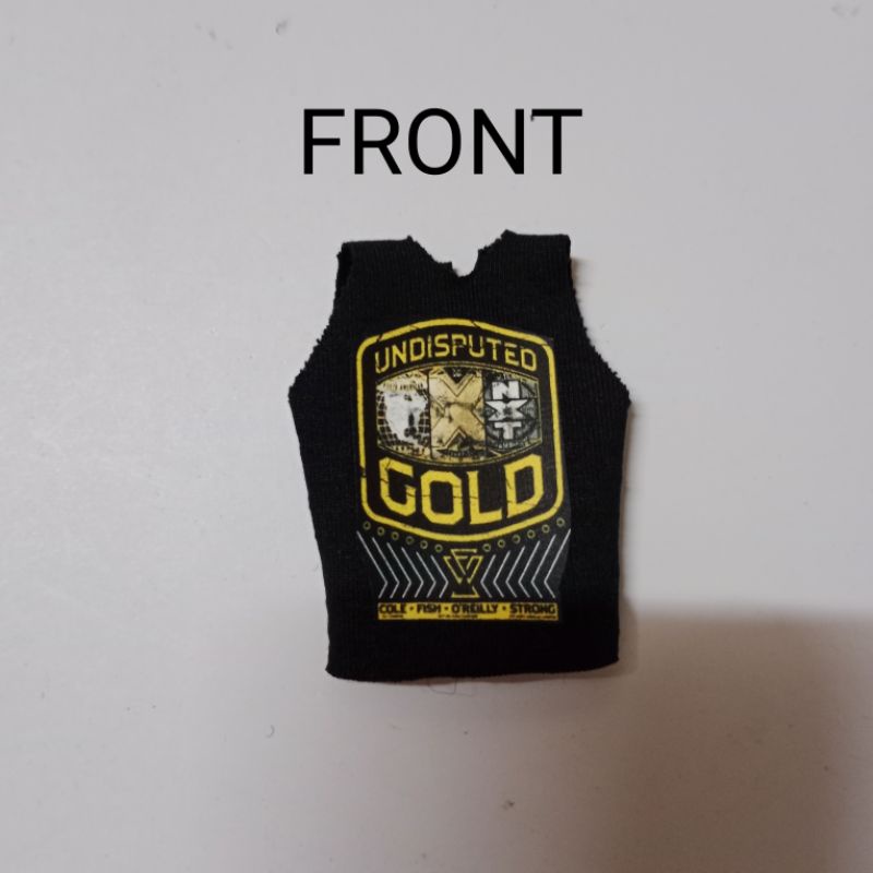 WWE Custom Undisputed Era "Undisputed Gold" Sleeveless Shirt for 6-inch ...