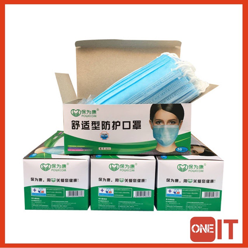 50pcs 3-PLY Disposable Earloop Face Mask Flu Protection Mask (Ready ...