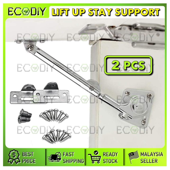ECODIY🇲🇾 【2PCS】Lift Up Stay Support Cabinet Door Close Lid Lifting Stop ...