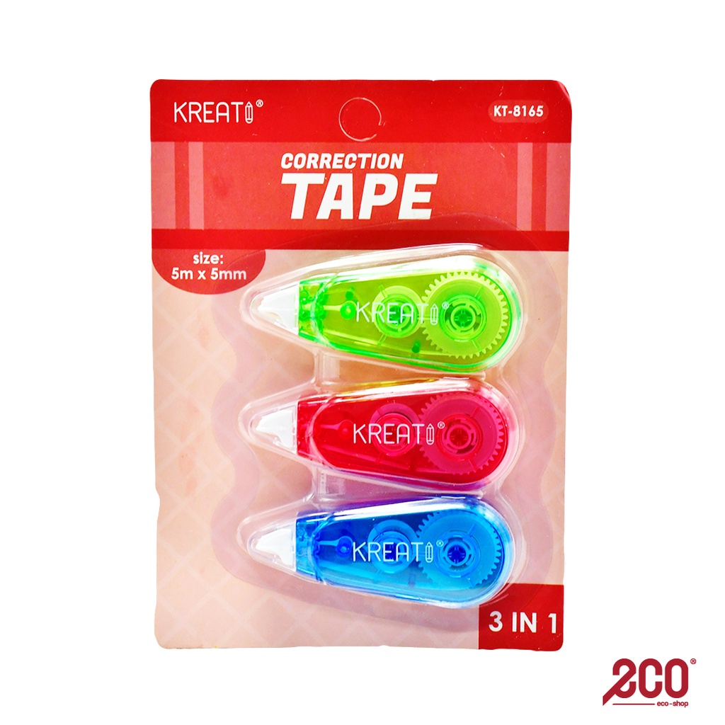 Kreati Correction Tape 5m X 5mm (3pcs/pack) - AC-L009-T01-09 - AC-L009 ...