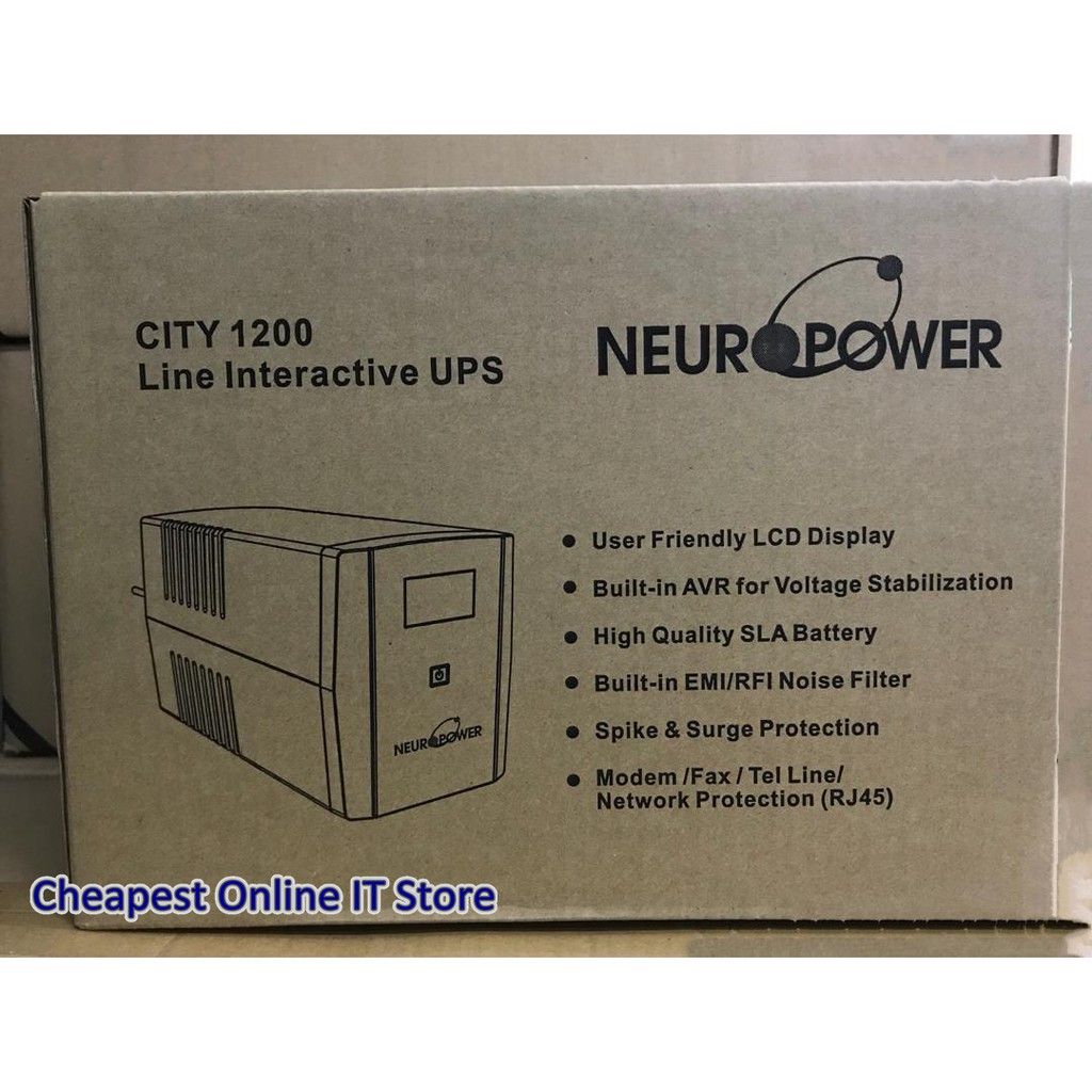 Neuropower City 1200 with USB Backup Battery/UPS (1200VA) With USB ...
