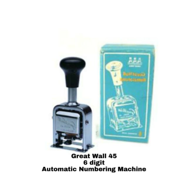 Great Wall 45 Numbering Machine 6-Digit Self Inking Numbering Machine ...