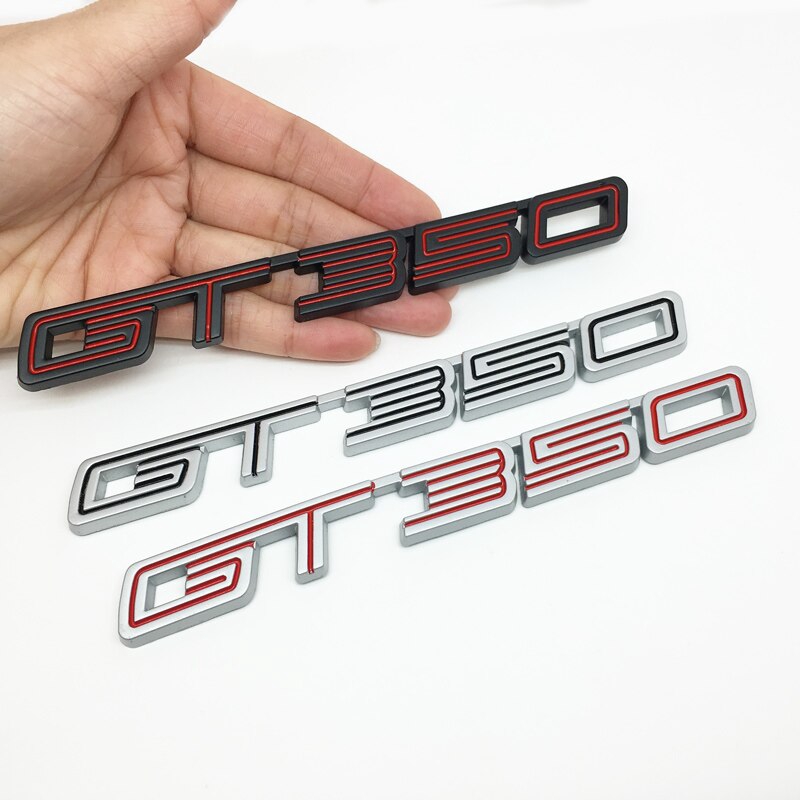 3D Metal Car Stickers GT350 GT 350 logo Car styling Emblem Tail Badge ...