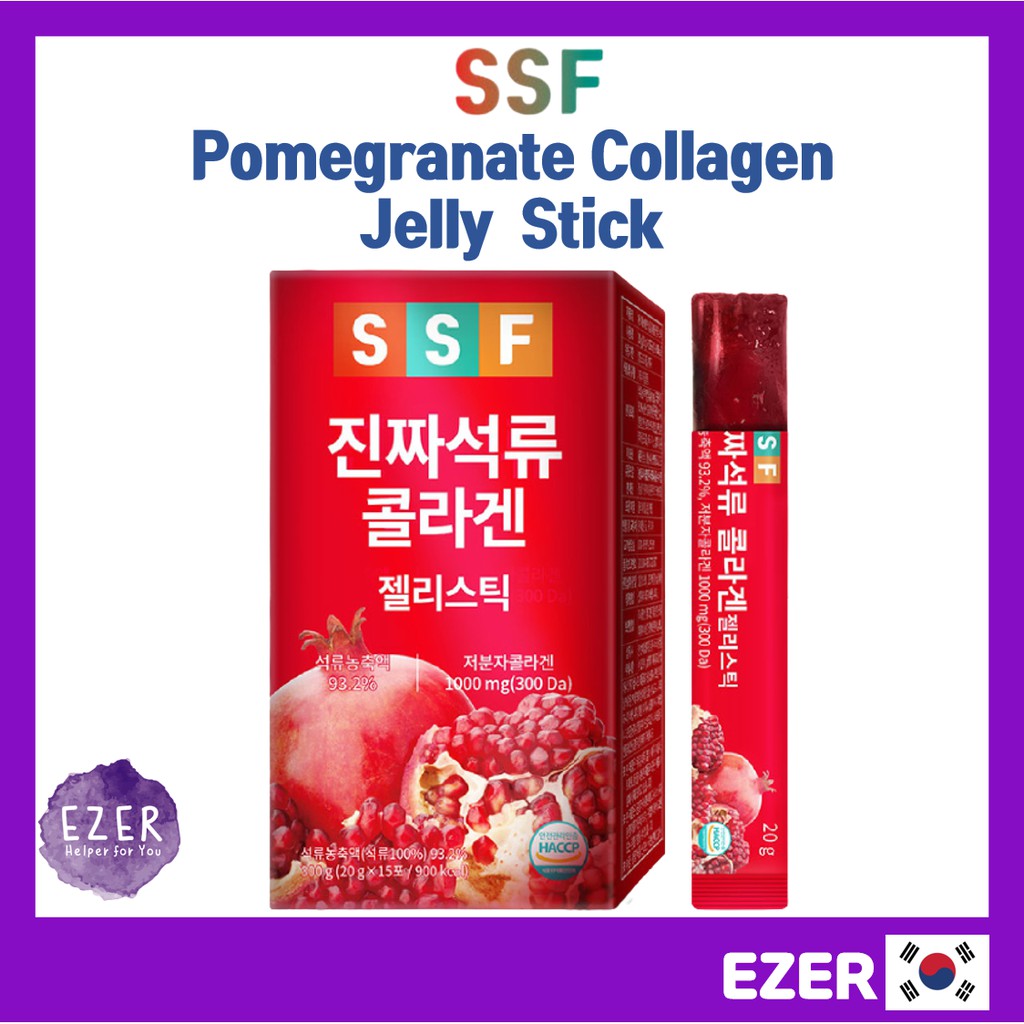 [SSF] Real True Pomegranate Collagen Jelly Sticks 20g x 15ea / Halal certified raw materials ...