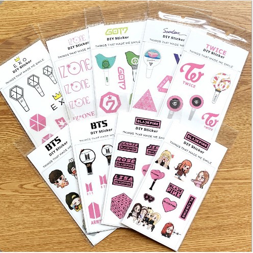 Kpop sticker Set 10x19cm (Blackpink, BTS, Twice) | Shopee Malaysia