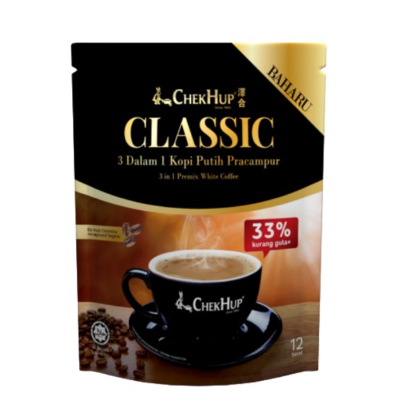 Chek Hup 3 in 1 Ipoh White Coffee Original/less Sweet/Coffee&Creamer/Rich/Classic/Kokoo (40g x ...