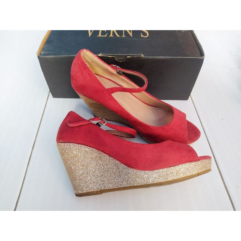 Preloved Vern's High heel/Wedge | Shopee Malaysia