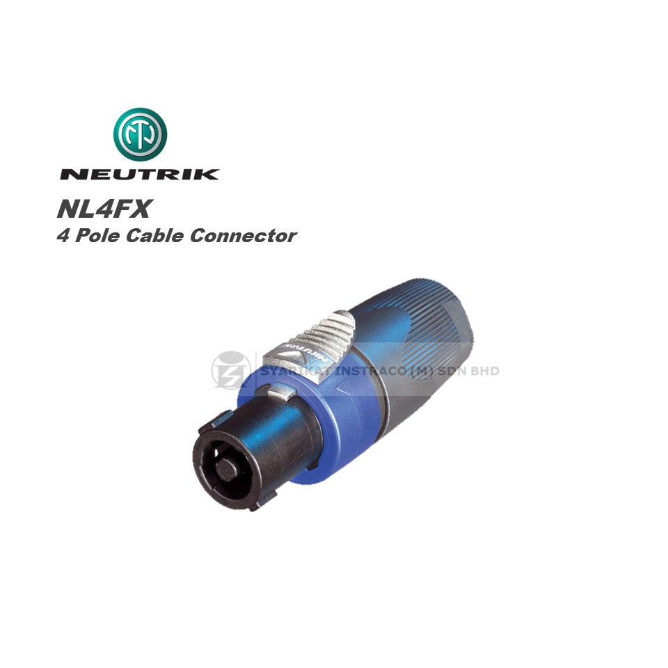 Neutrik NL4FX 4 Pole cable connector, chuck type strain relief, dark ...