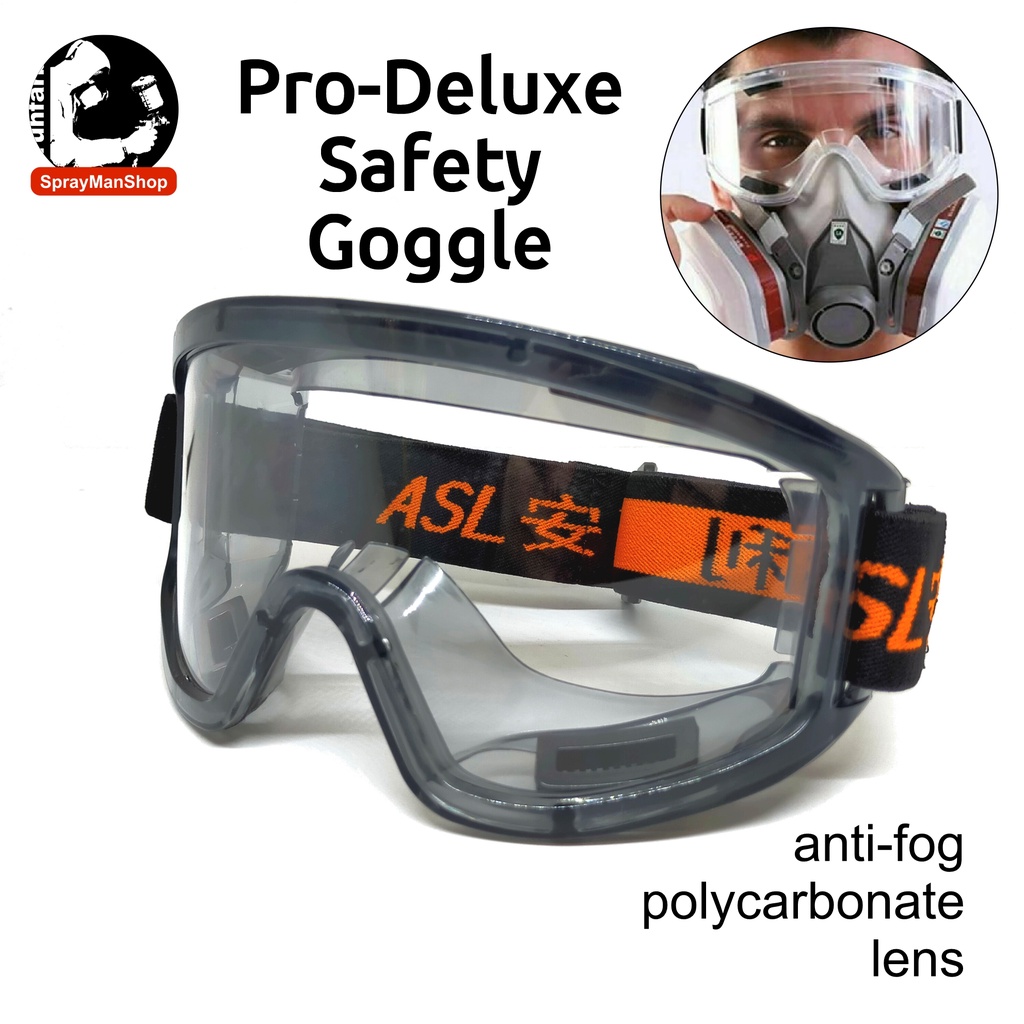 Pro-Deluxe Overspray Safety Goggle Spray Painting Industrial Safety ...