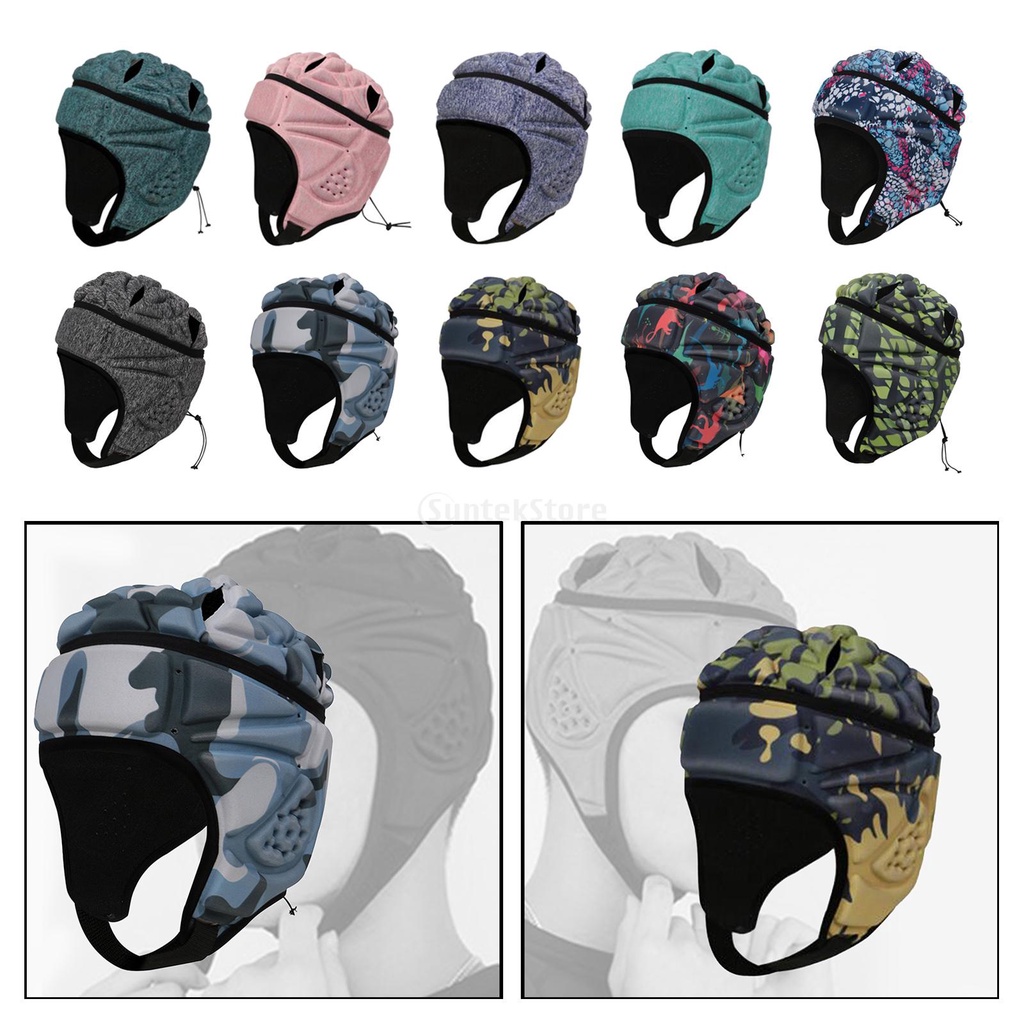 [colaxiefMY] EVA Goalkeeper Soccer Football Hat Head Protector Guard ...