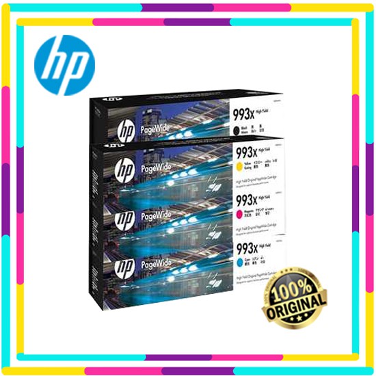HP ORIGINAL 993X SERIES - CYAN/ MAGENTA/ YELLOW -16000 PAGES / BLACK -20000 PAGES PAGE WIDE ...