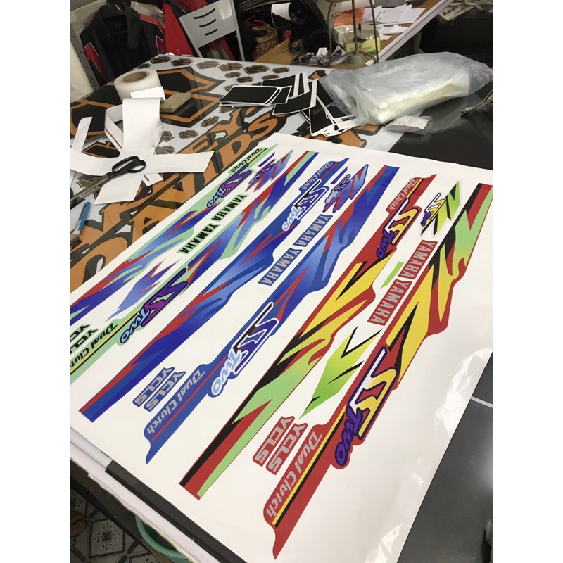 Body Stickers Stripe Yamaha SS Two Special Edition Design | Shopee Malaysia