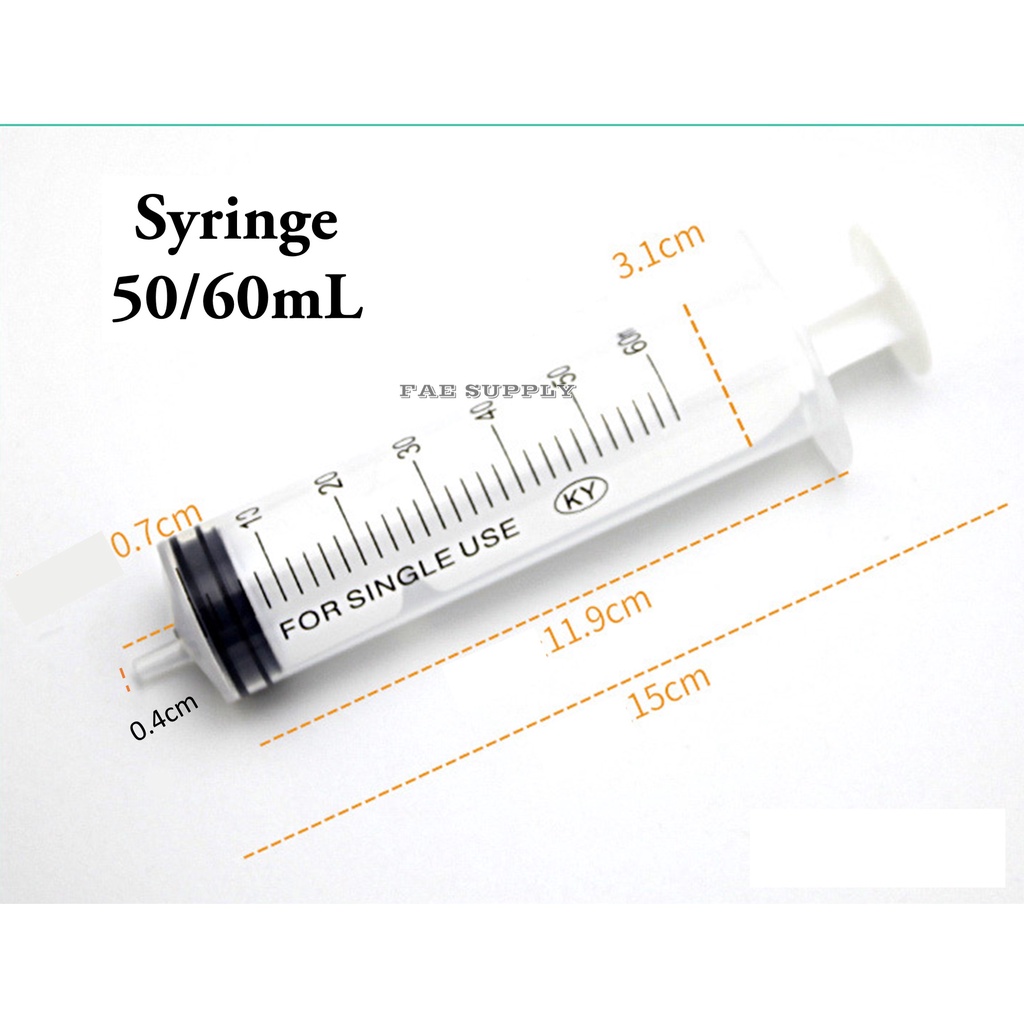 Picagari Syringe Luer Slip 1 5 10 12 20 30 50 60 ml cc individual pack sterilized feeding ...
