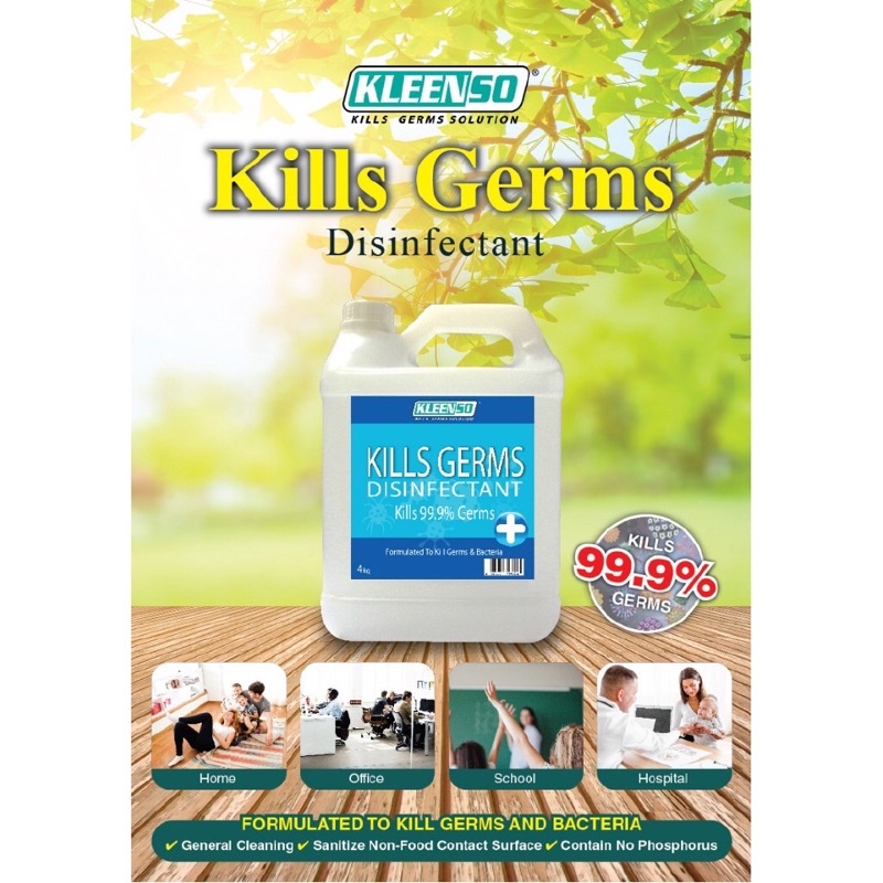 🔥{ READY STOCK } KLEENSO Kill Germs 99.9% Disinfectant Surface Wipes ...