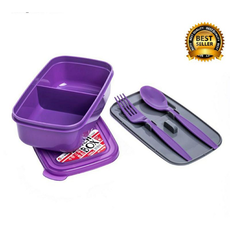 [ READY STOCK ] ELIANWARE Plastic Lunch Box Set Bekas Makanan (1000ml ...