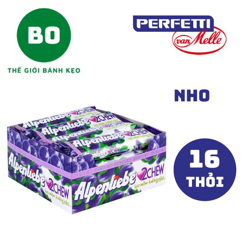 Alpenliebe 2Chew Grape Flavored Soft Candy (Box of 16 Bars) | Shopee ...
