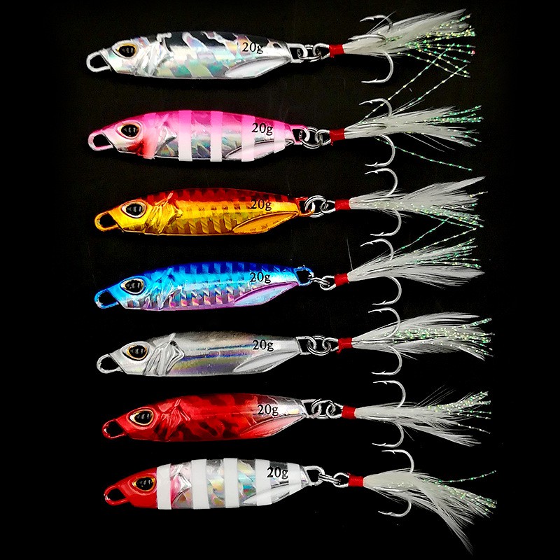 Luminous Jig Lure Micro Jig Lure 5g 10g 15g 20g 30g Luminous Micro Metal Jig Fishing Lures Mini ...
