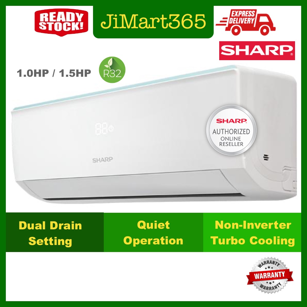 [Installation] Sharp Air Conditioner 1.0HP/1.5HP R32 Non Inverter AHA9XCD / AHA12XCD | Shopee ...