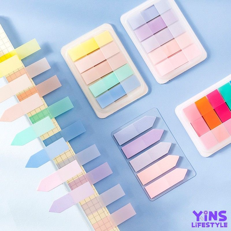 Yins. 5 Colors Set Morandi Boxed Sticky Notes Macaron Memo Notes ...