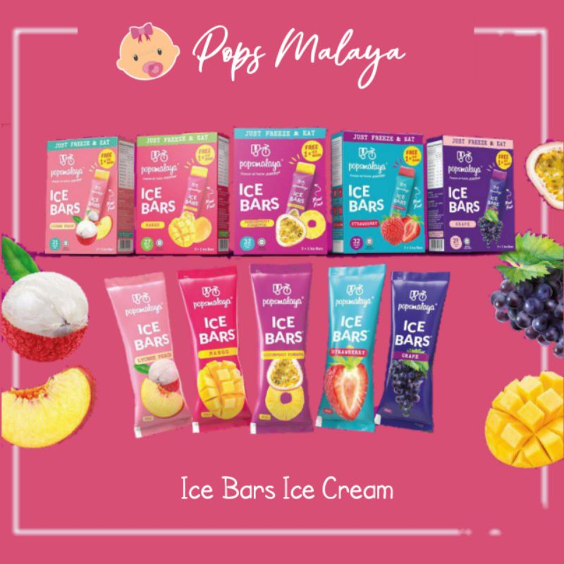 Pops Malaya Ice Bars | Ice Cream Suitable for Baby and Kids | Icebars Popsmalaya | Ais Krim ...