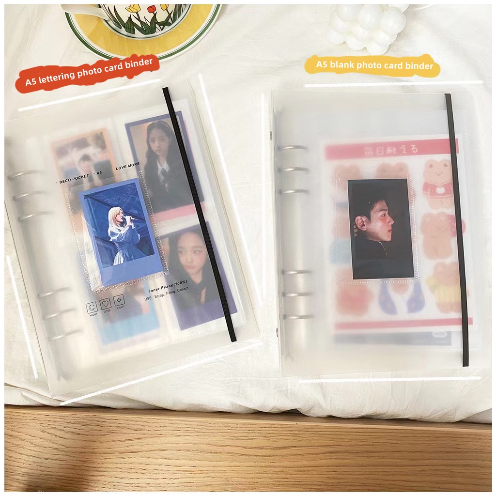 A5 Photocard Binder 6 Hole Sticker File Deco Pocket Refill Photocard ...