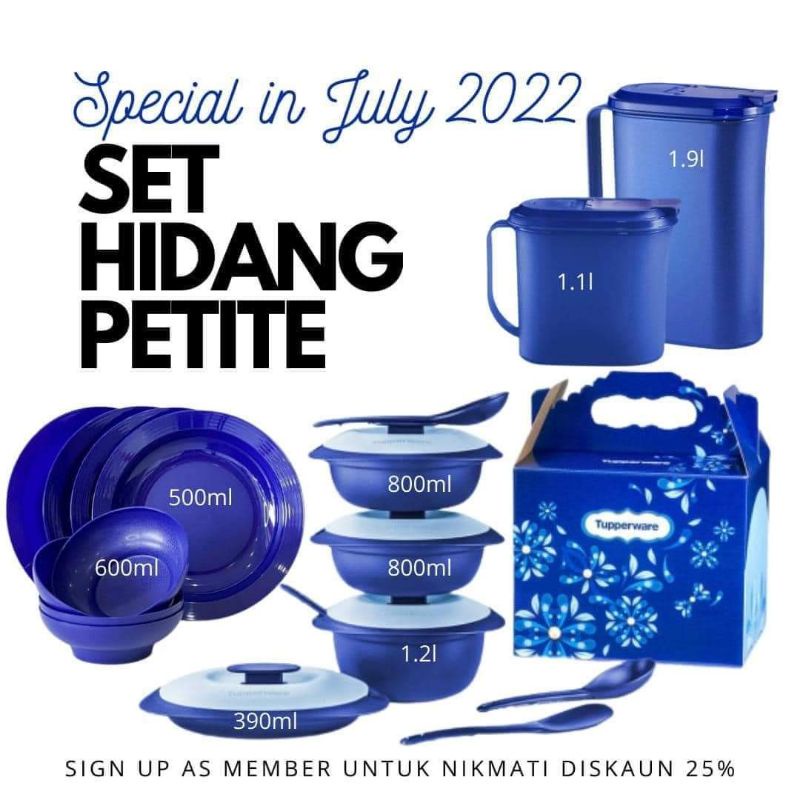 TUPPERWARE Royale Blue Serveware/ Bowls/ Plates/ Hand Beverage/ Pitcher ...