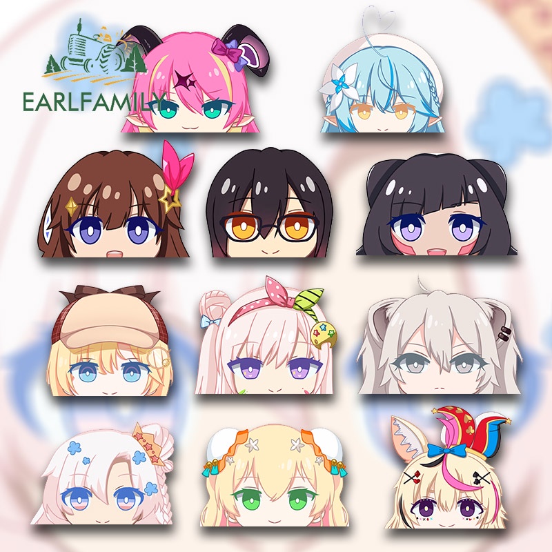 EARLFAMILY 13cm Hololive Peeker Car Sticker Graffiti Vinyl Car Wrap ...