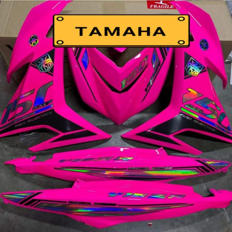 YAMAHA Y15 Y15zr V1 V2 Pink Carbon chrome overlap 3D (Special edition ...