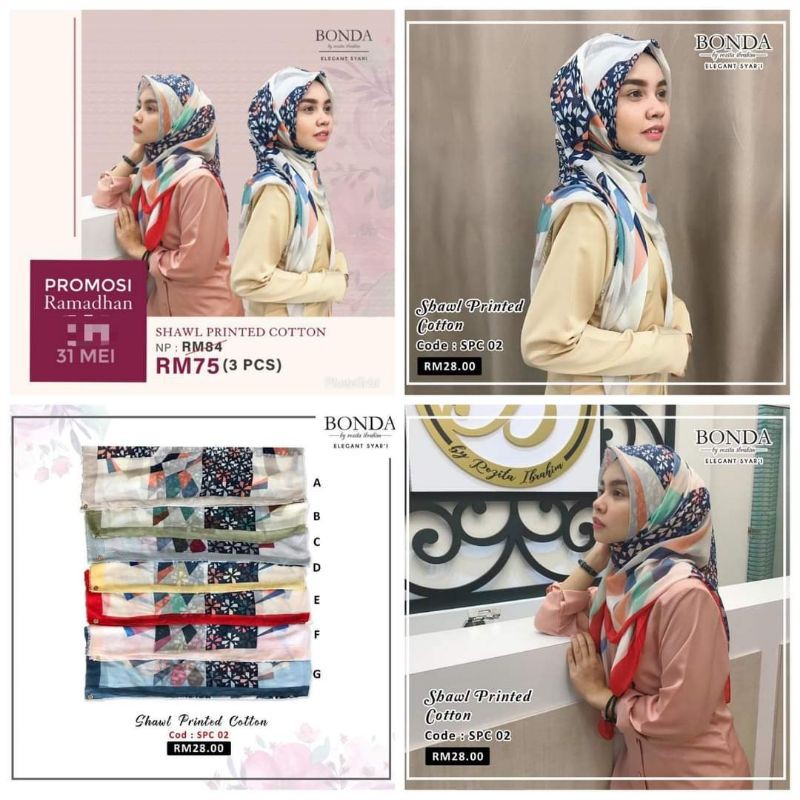 Tudung Cantik Bonda Rozita | Shopee Malaysia