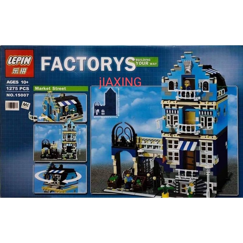 Lepin 15007 factory market street 1275 pcs | Shopee Malaysia