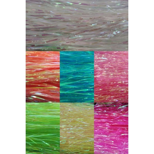 rainbow plastic cellophane threads "banang" ginayat (diy fly tying ...