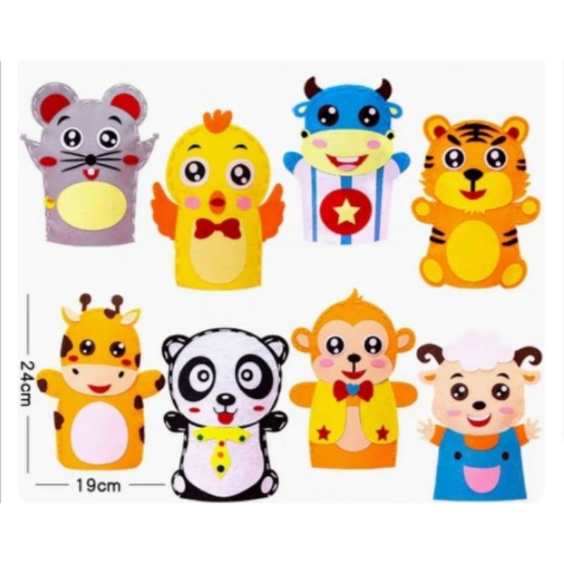 Early Years / Preschool DIY Felt Fabric Hand Puppet Craft Kit for Play ...