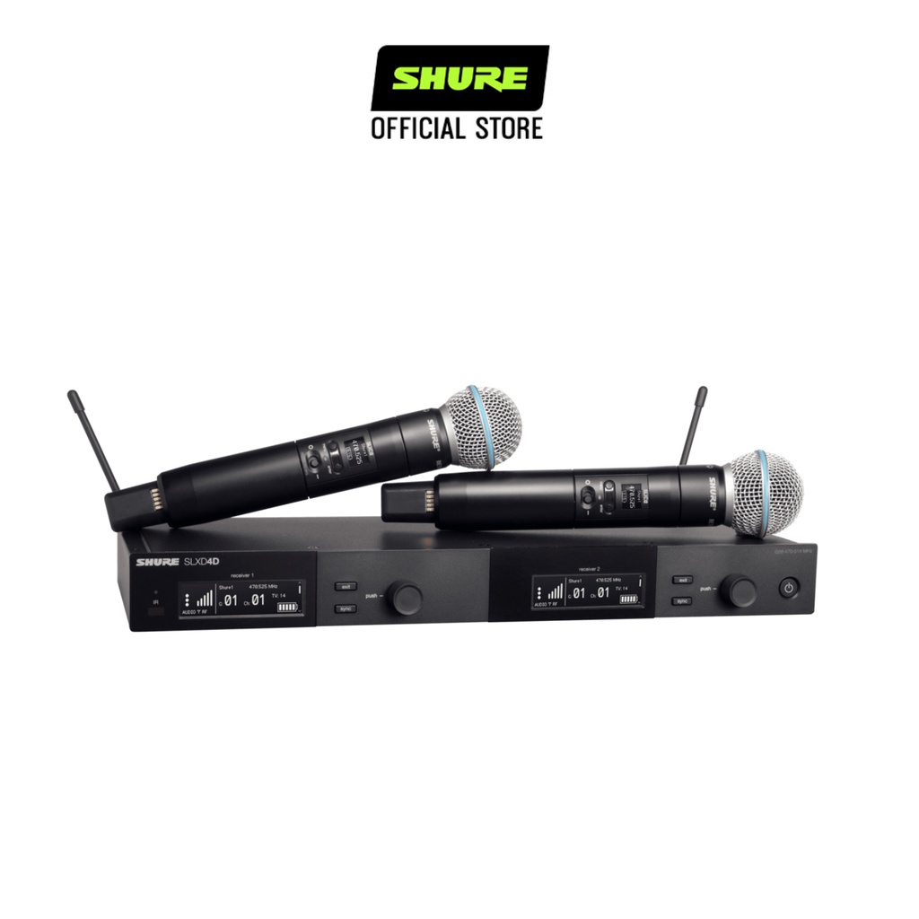 Shure SLXD24D/B58 Dual Wireless System with 2 SLXD2/B58 Handheld Transmitters | Shopee Malaysia