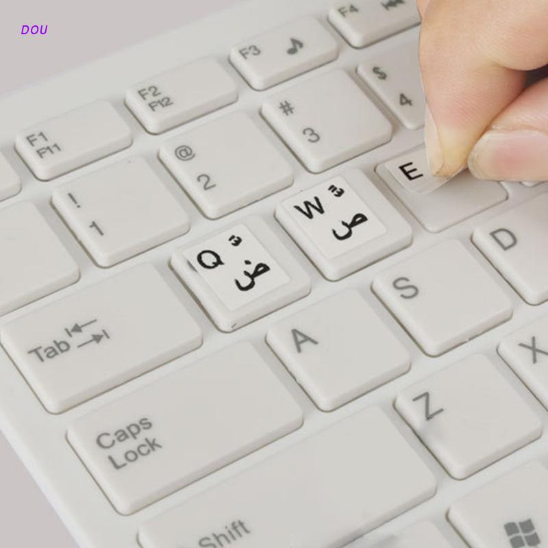 DOU Arabic Transparent Keyboard Stickers for Any Laptop Letters ...