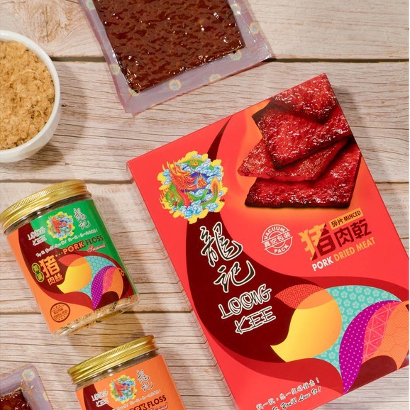 Loong Kee Dried Meat 龙记肉干 龍记肉干 Vacuum Packed 真空包装 现烤 Fresh 切片碎片 猪肉干 ...