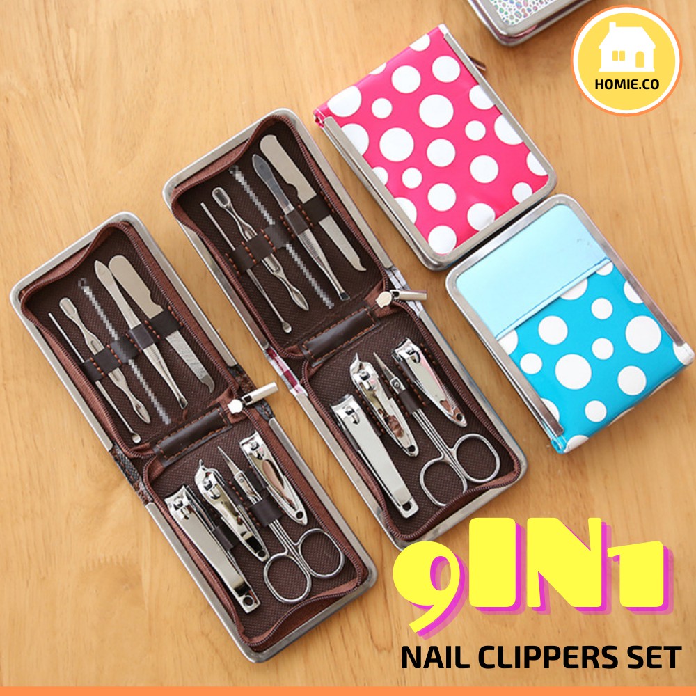 🔥9 in 1🔥Manicure Clippers Nail Clippers Pedicure Nail Tools Zippered ...