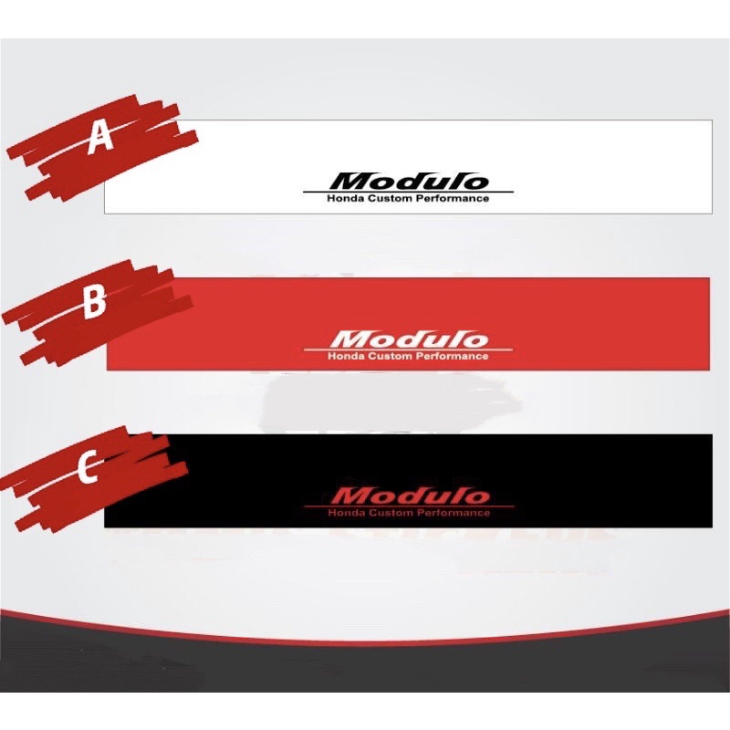 K186# Modulo Honda Custom Performance Windshield Decal Vinyl Stickers ...