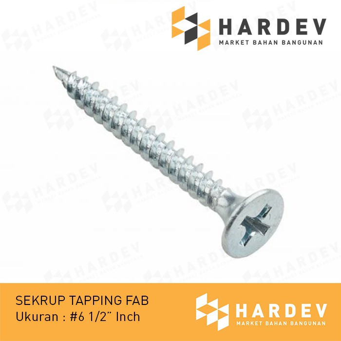 PHILIP SCREW/SKRUP FAB/TAPPING SCREW FH 6 x 1/2" @10 pcs | Shopee Malaysia