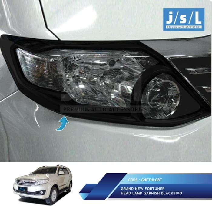 Toyota Grand New Fortuner Blacktivo Headlight Garnish 2014 2015 ...