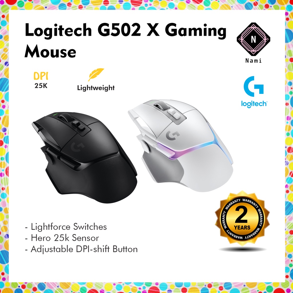 Logitech G502 X Wired Gaming Mouse | Shopee Malaysia