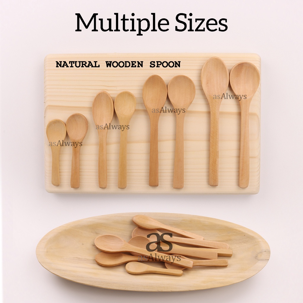 Wood spoon small for spice jar food storage containers | sudu kayu ...